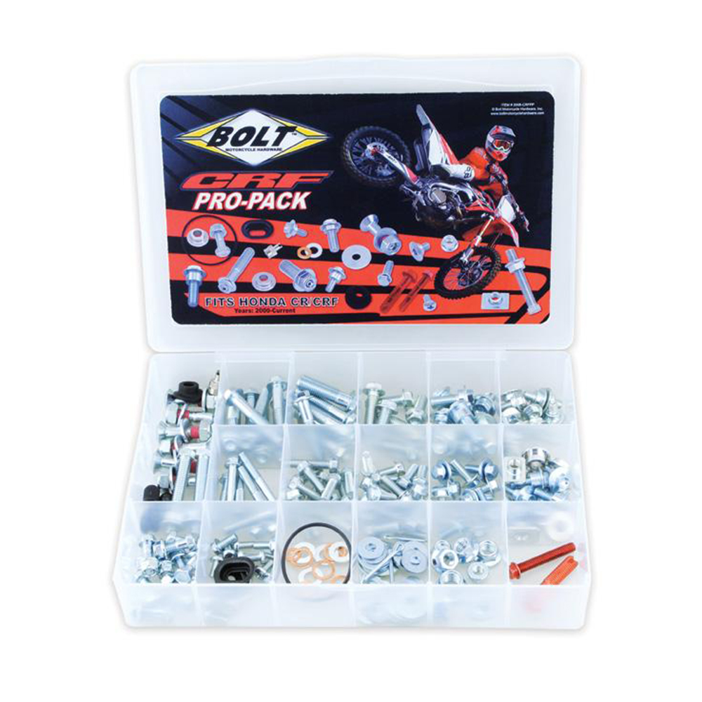 PRO PACK FASTENER KIT HONDA CRF150R 07-26, CRF250R/X/RX 04-21, CRF450R/X/RX 02-20 STYLE